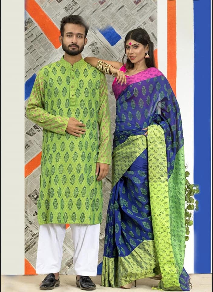 Couple Panjabi and Saree - BeshiDeshi