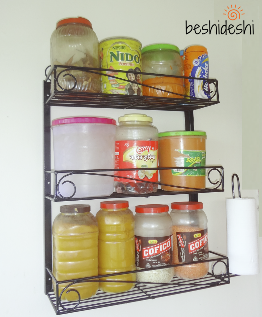 Kitchen Masala Organizer 3 Steps (Shelf) - BeshiDeshi
