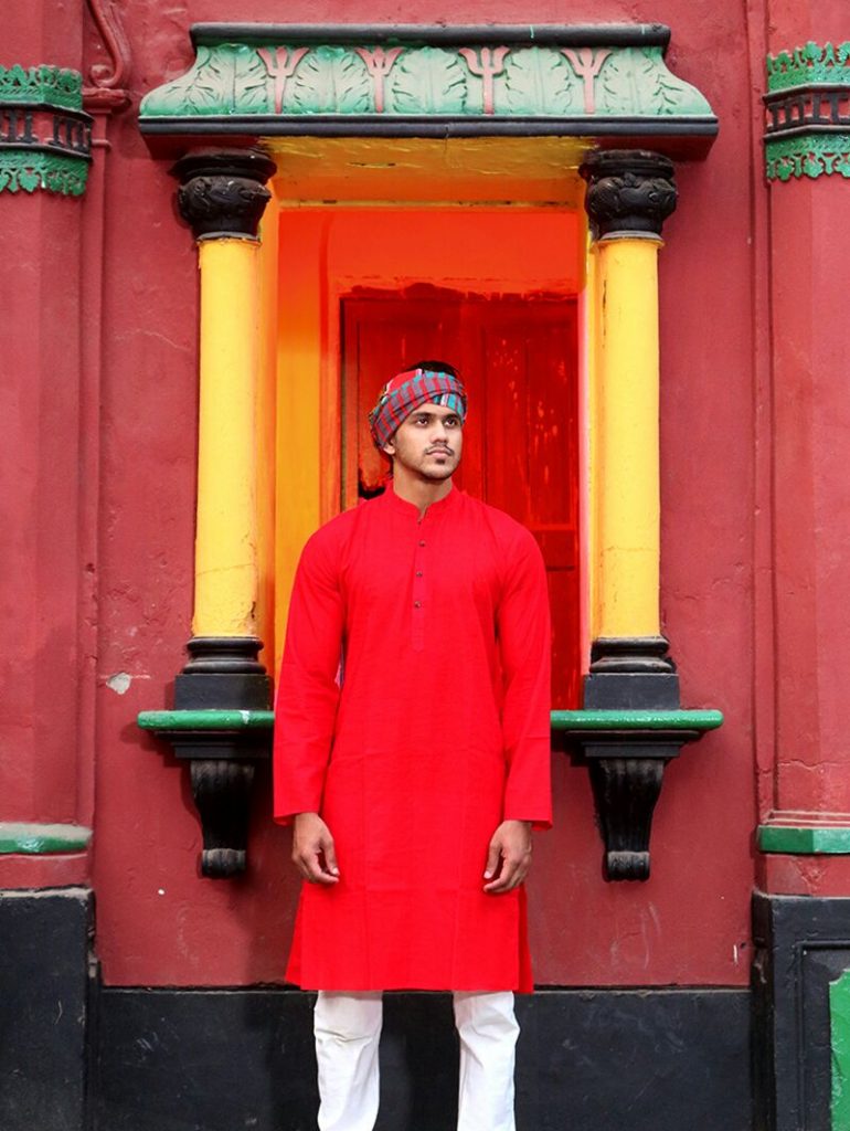 Red Panjabi For Men - BeshiDeshi