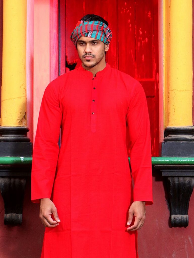 Red Panjabi For Men - BeshiDeshi
