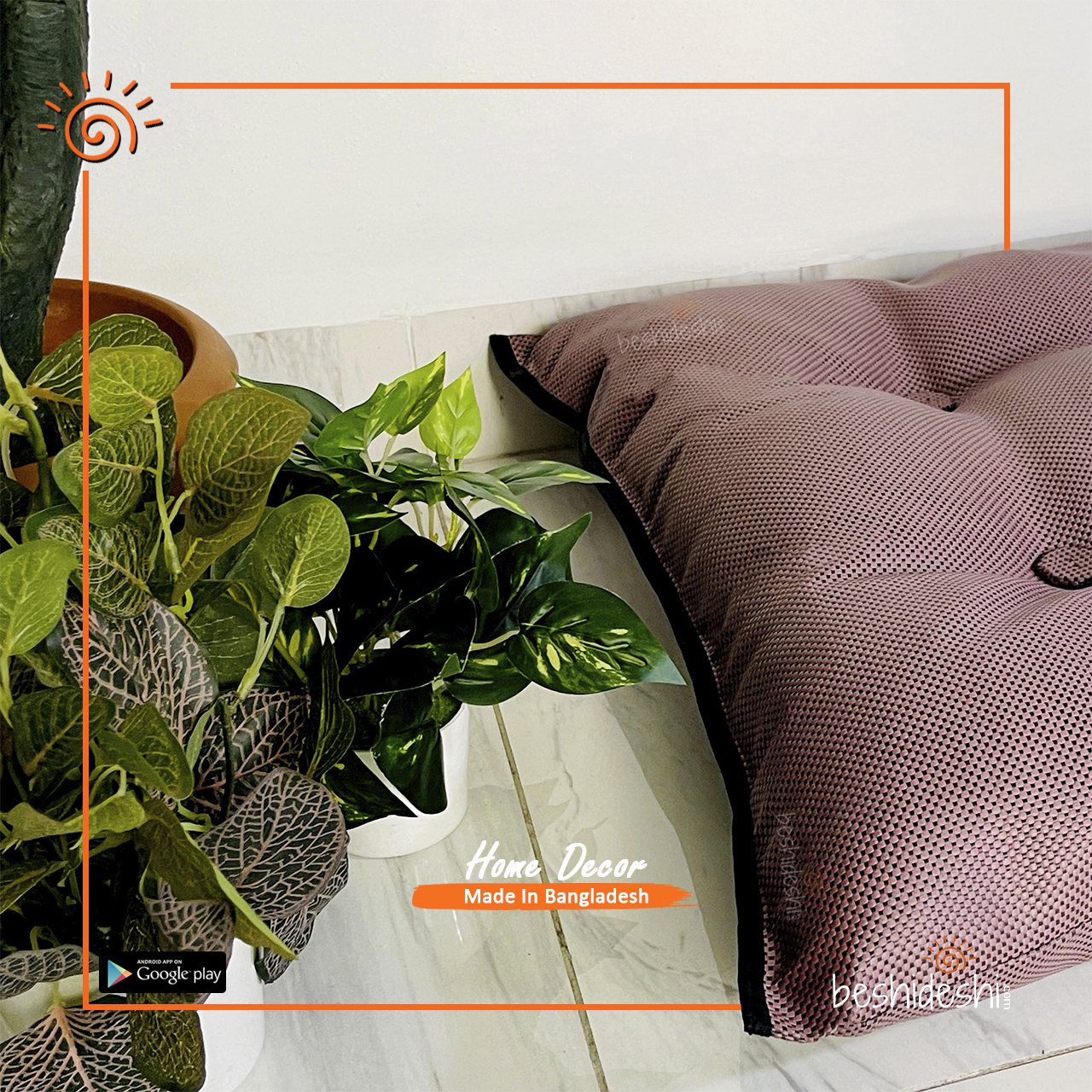 SOFT FLOOR CUSHION – DOT PATTERN - BeshiDeshi