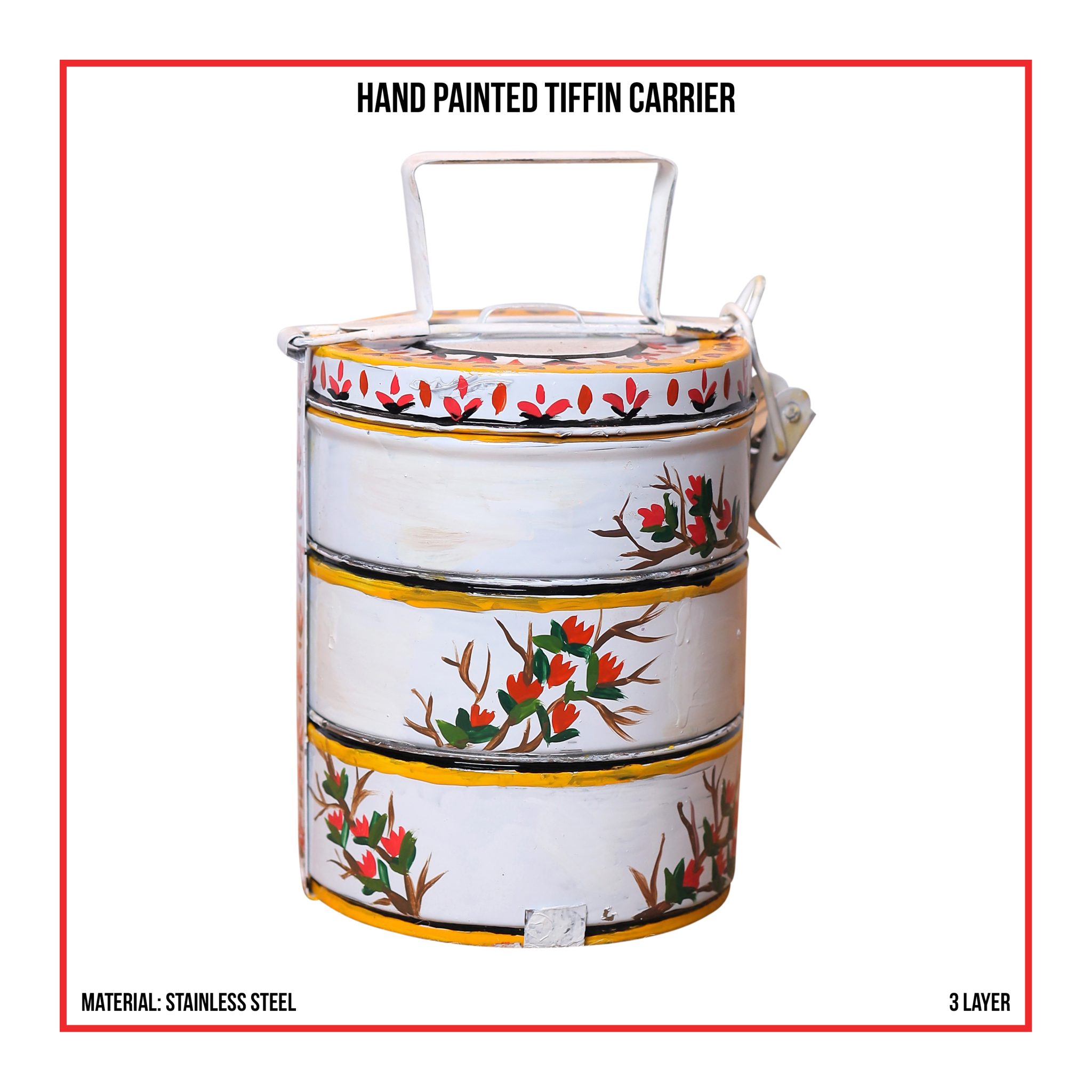Hand Painted Tiffin Carrier - BeshiDeshi