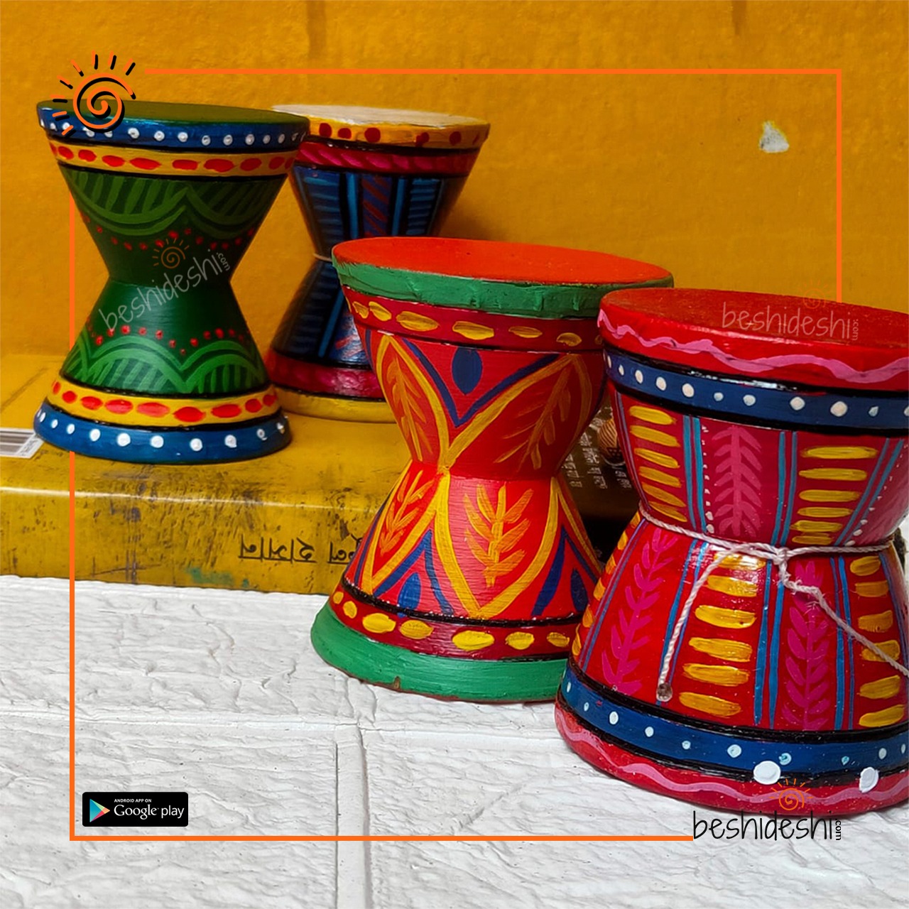 Hand Painted Dugdugi - Beshi Deshi