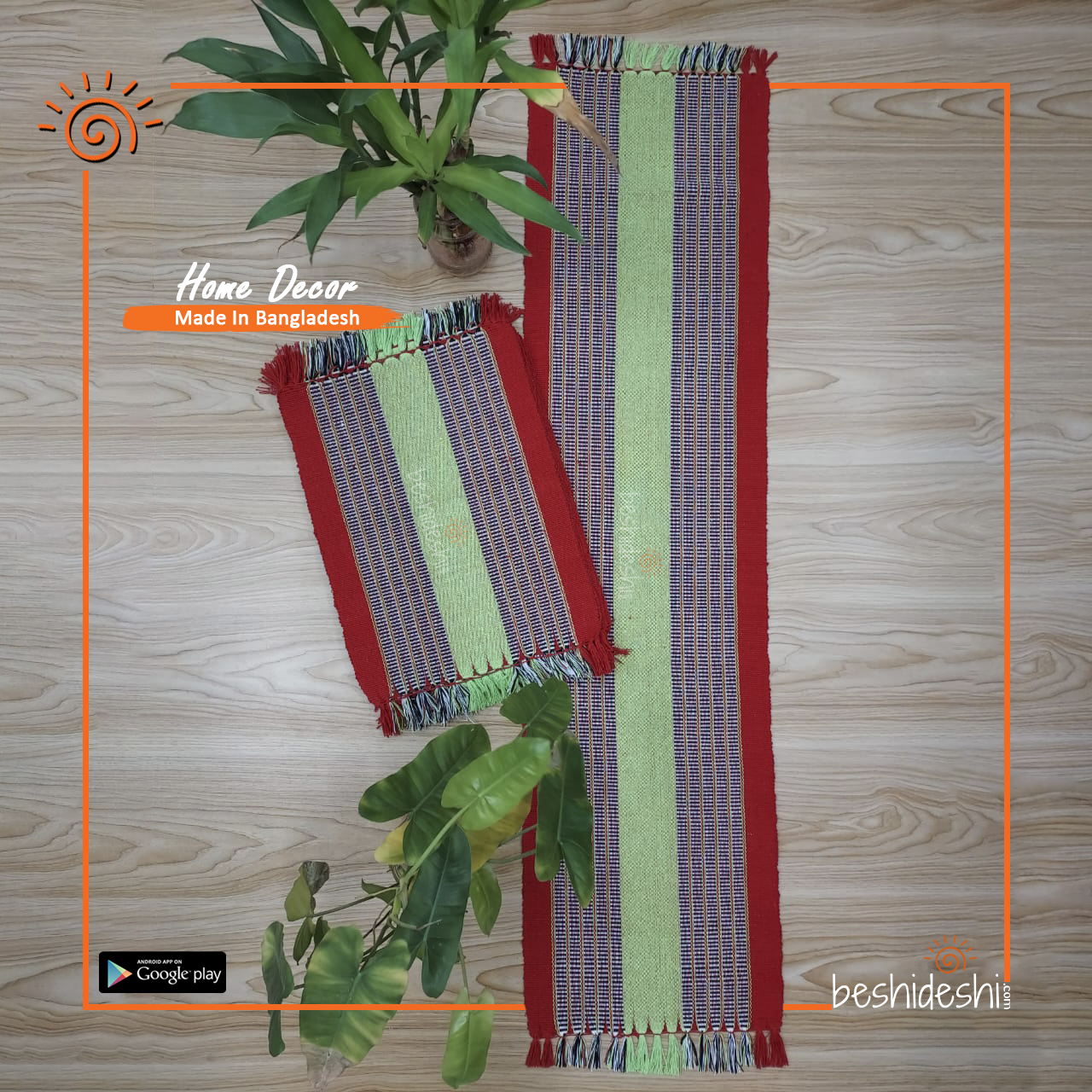 Cotton Table Runner Set - BeshiDeshi