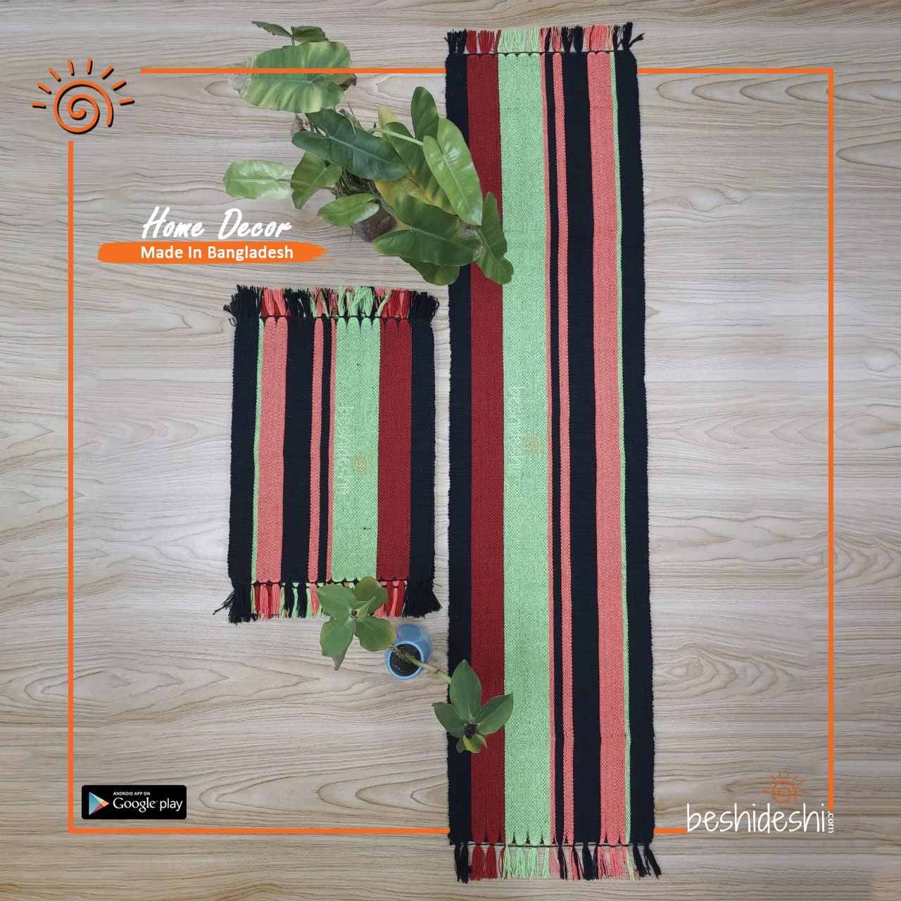 Cotton Table Runner Set - BeshiDeshi