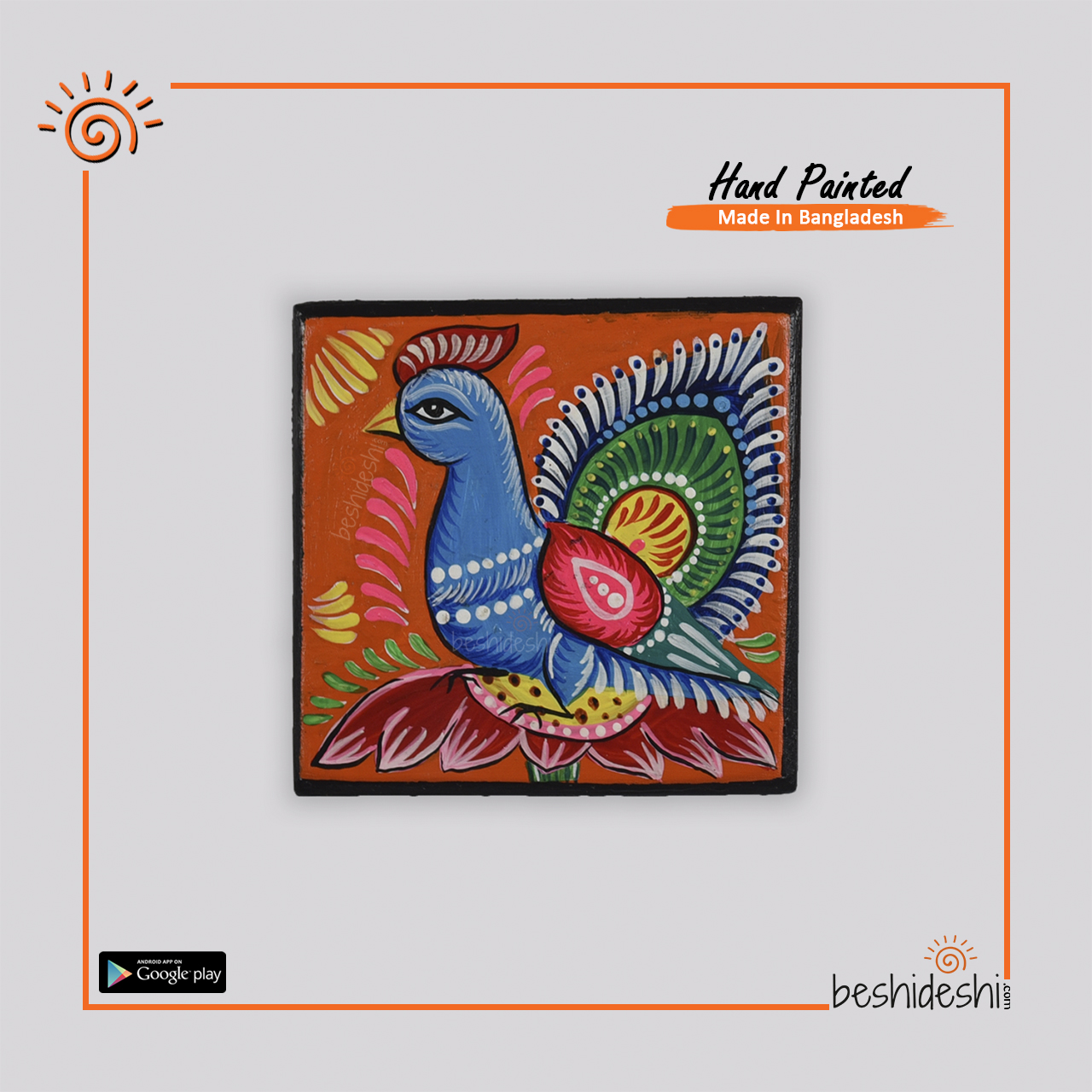 Hand Painted Coaster - BeshiDeshi