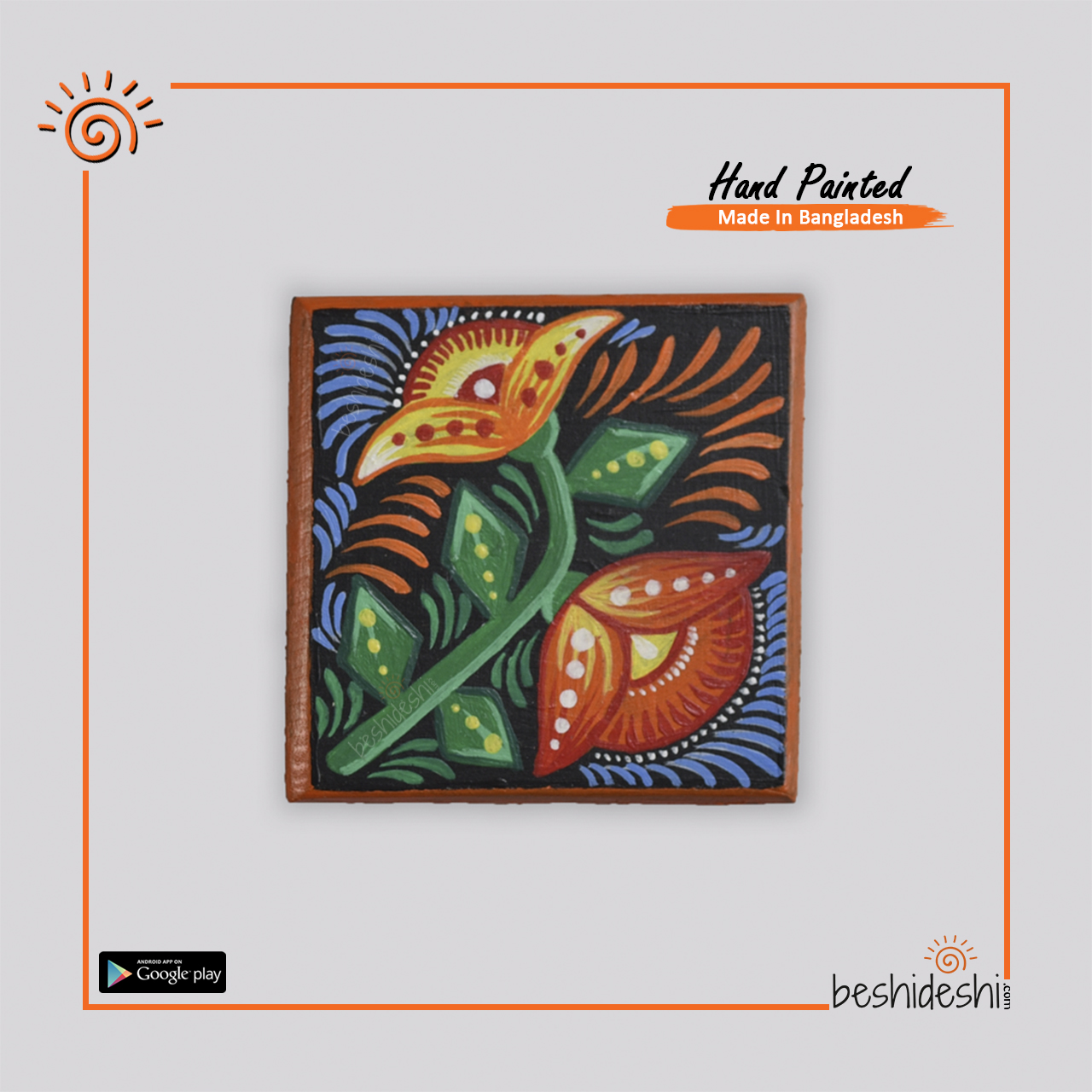 Hand Painted Coaster - BeshiDeshi