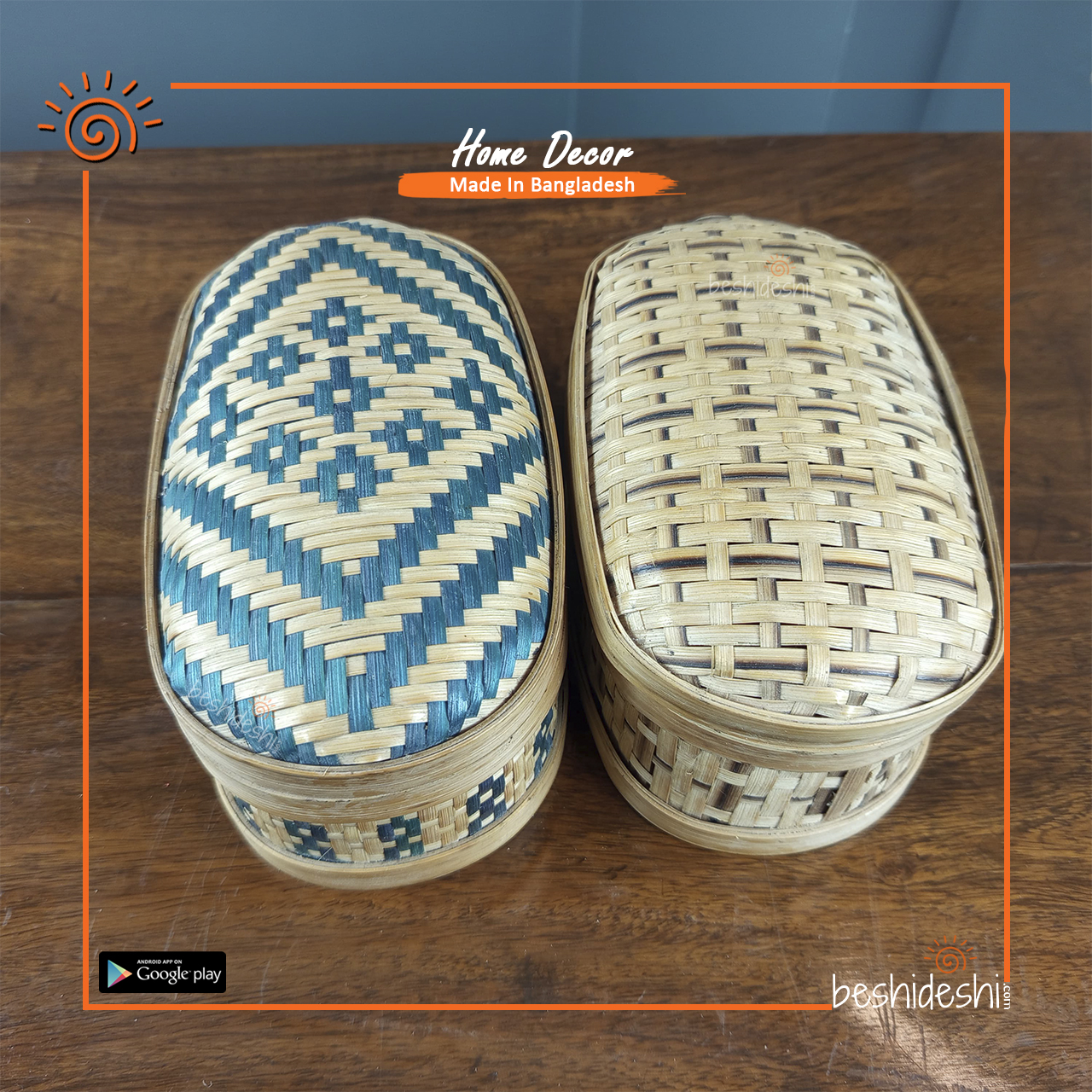Bamboo Oval Jewelry Box - BeshiDeshi
