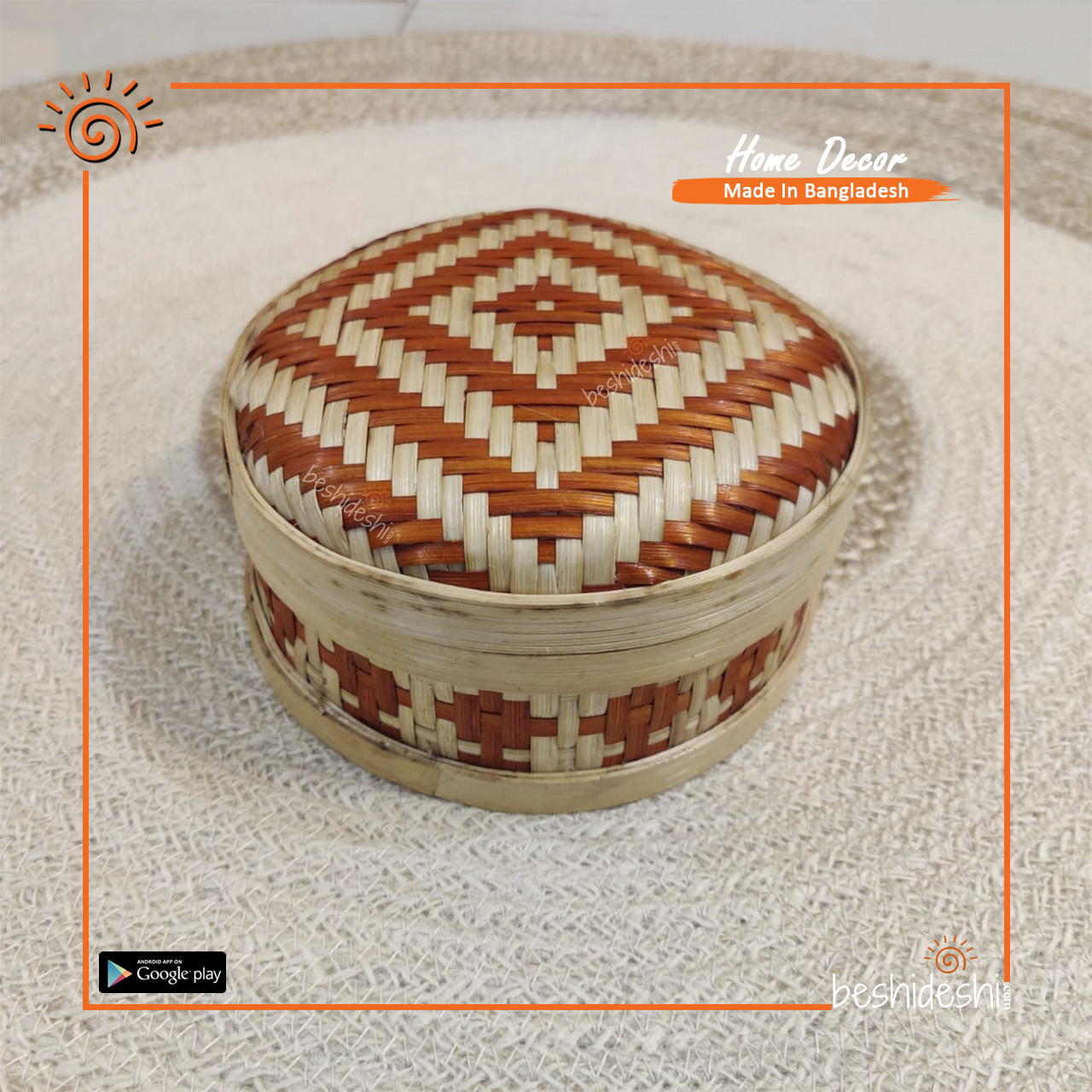 Bamboo Round Jewelry Box - BeshiDeshi